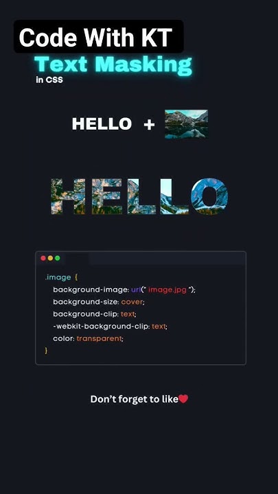 Text Masking With Images Coding In Website Development Language Coding Html Css Codes Ai