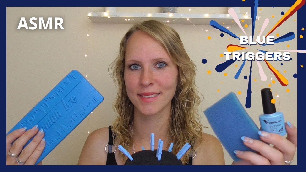 ASMR 💙 Blue Triggers | Tapping And Scratching 🐬🧊 (Relax & Sleep 💤) - YouTube