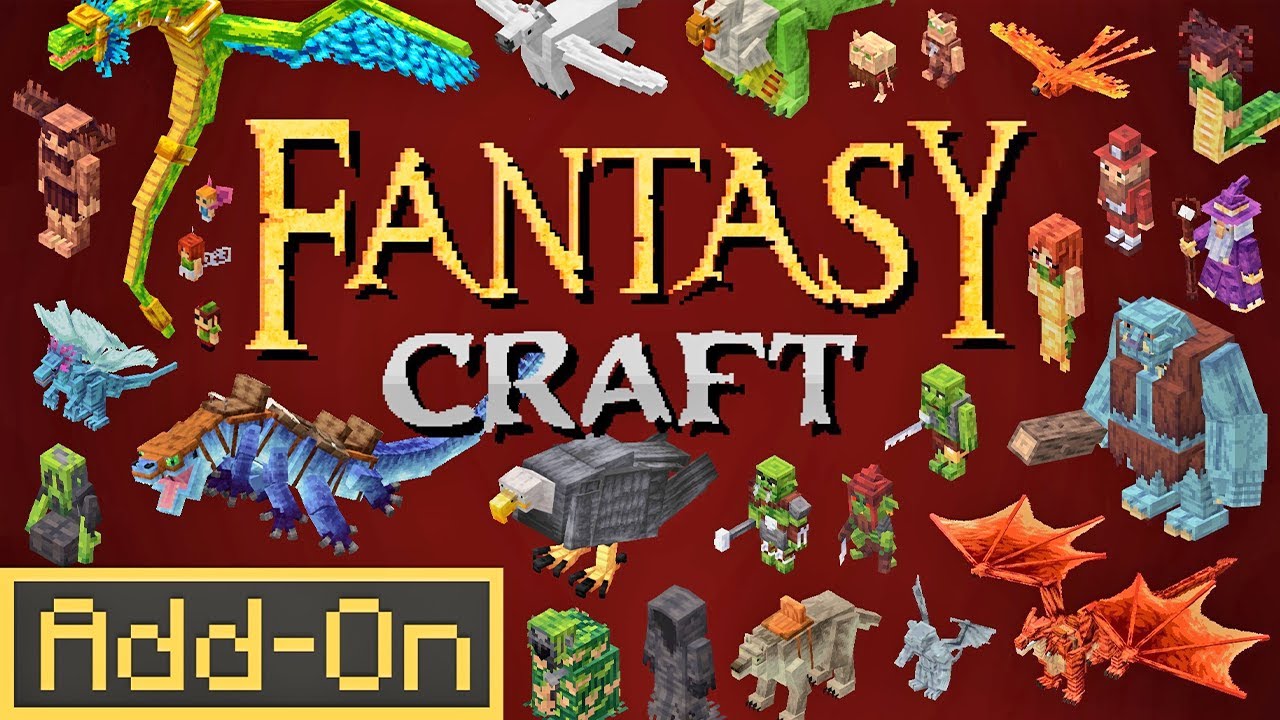 FANTASY CRAFT 1.0 ADDON 10 Naturally Generated Structures & 60 Mobs to Minecraft Bedrock ...
