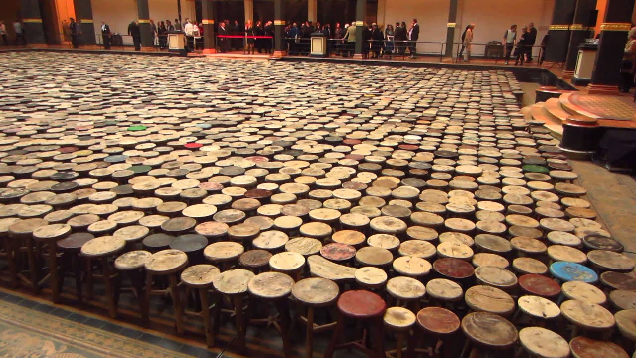 Ai Weiwei - Exhibition »Evidence« - Opening night - »Stools« (2014 ...