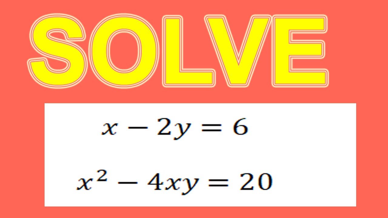 solve a quadratic and linear equation qno 14 - YouTube