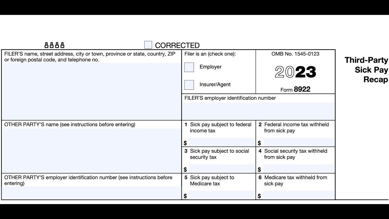 IRS Form 8922 Walkthrough Third Party Sick Pay Recap YouTube irs-form-8922-walkthrough-third-party-sick-pay-recap-youtube