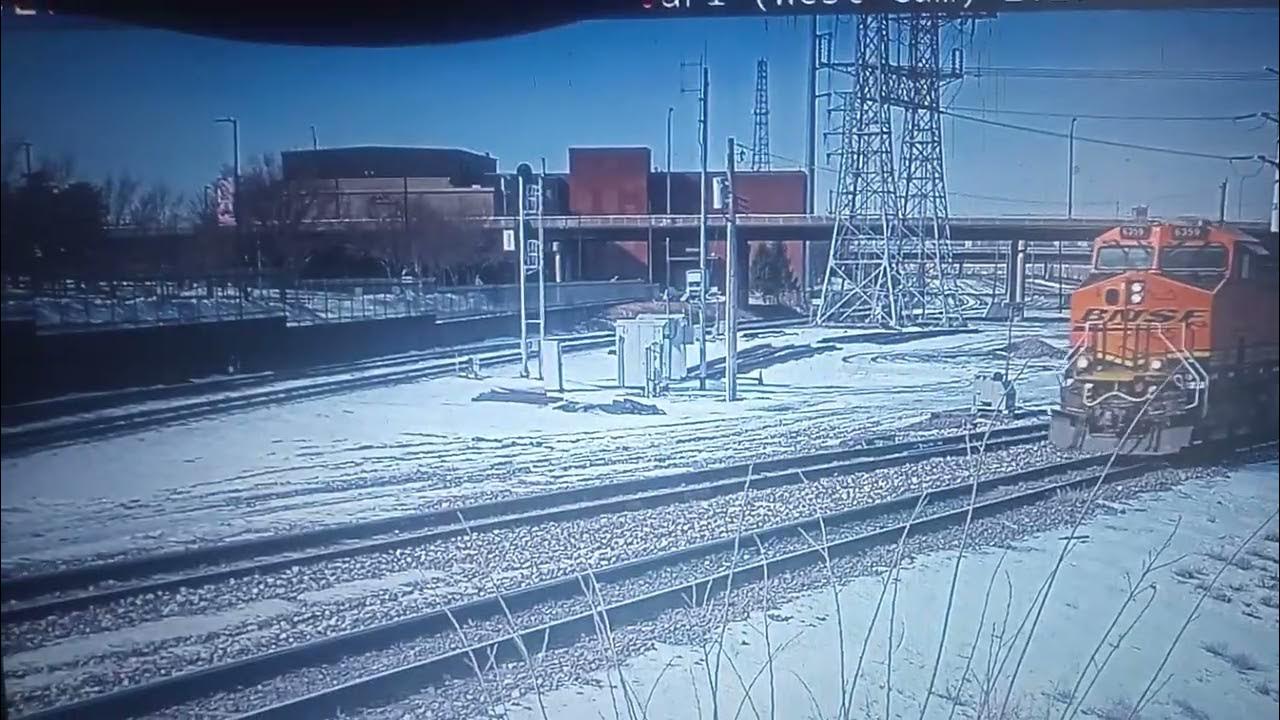 BNSF 6359 leads high wide special northbound in St Louis MO - YouTube