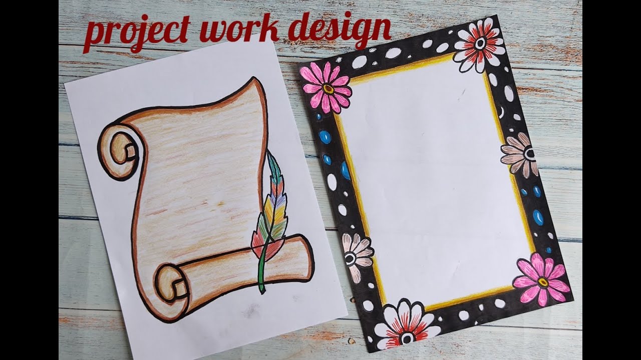 Project work designs | Assignment front page and border design | border ...