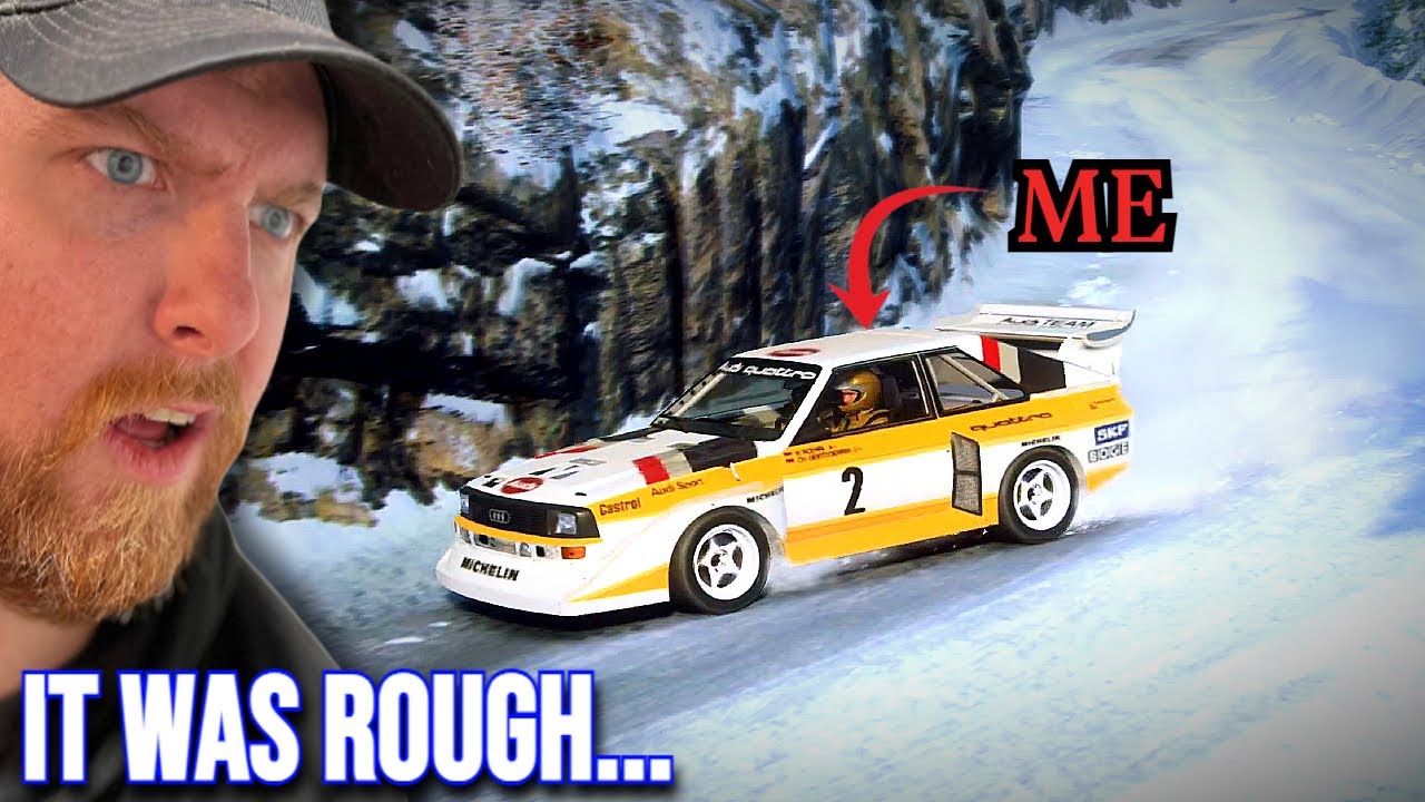 NASCAR Fan Tries Racing Group B Rally Cars at Snowy Monte Carlo - YouTube