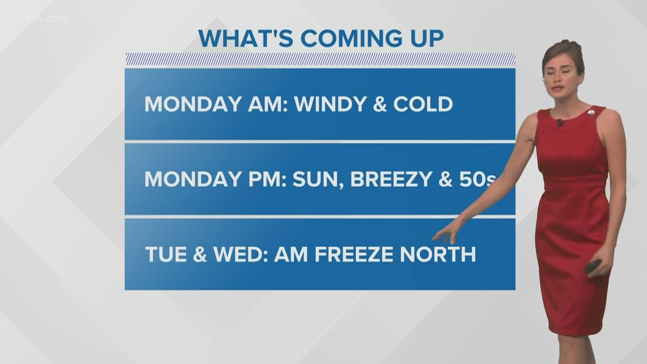 A windy and cold start to Monday - YouTube