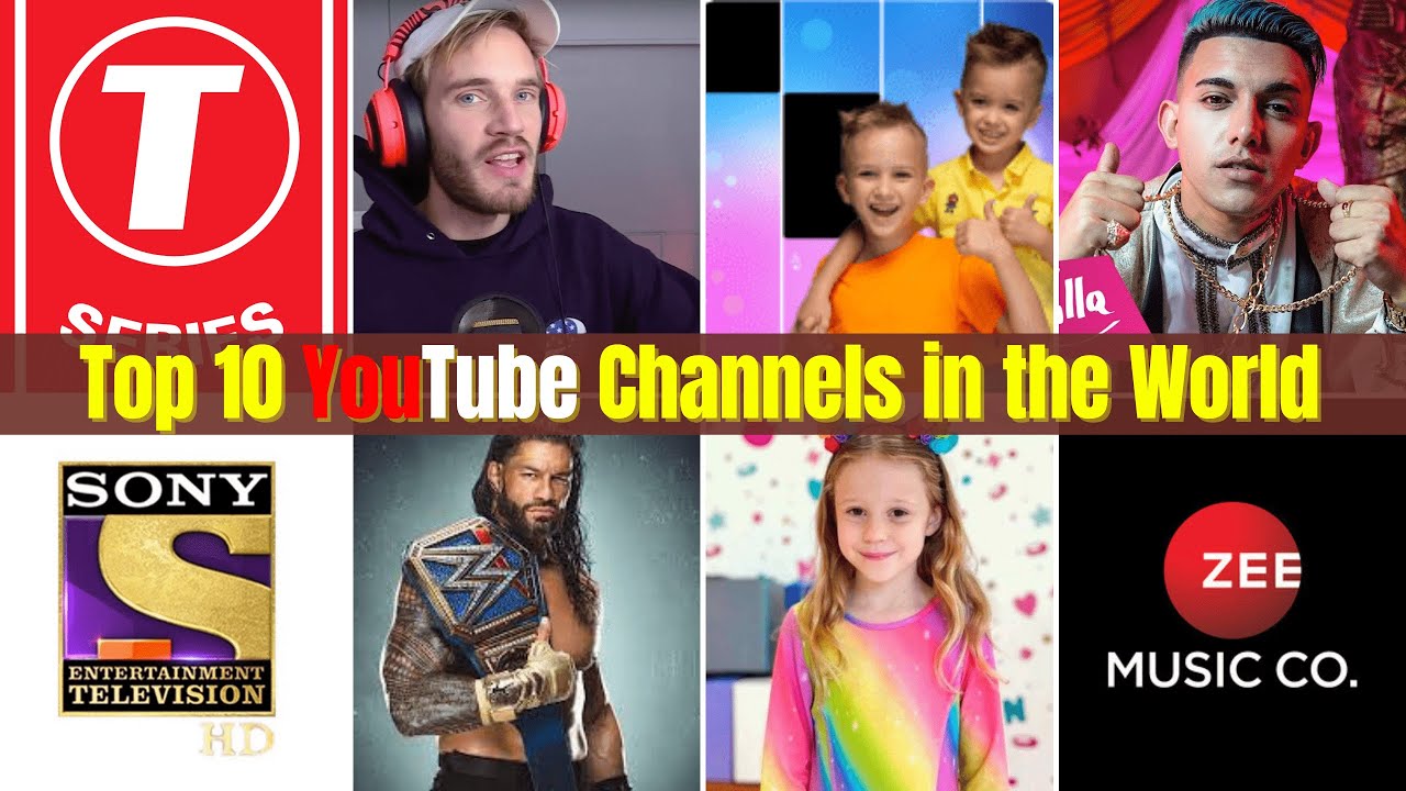 Top 10 YouTube channels in the world 2022 |Top subscribed YouTube ...