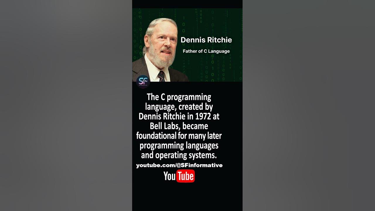 Dennis Ritchie Father of C Language - YouTube