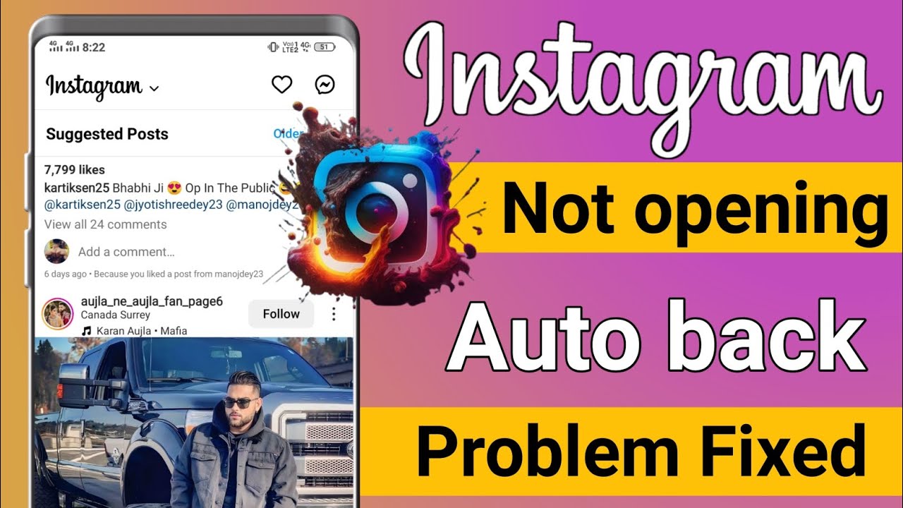 😥Instagram not opening |instagram auto back problem |instagram crash ...