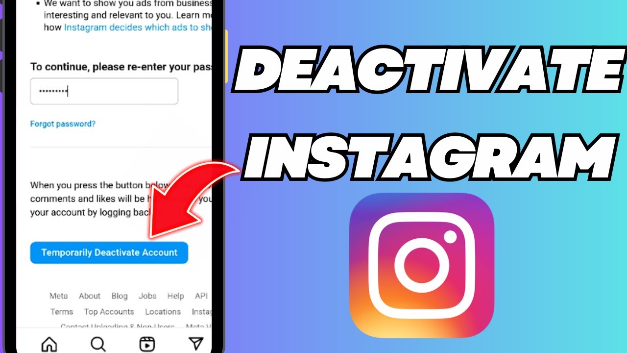 How To Deactivate Instagram Account | Disable Instagram account ...