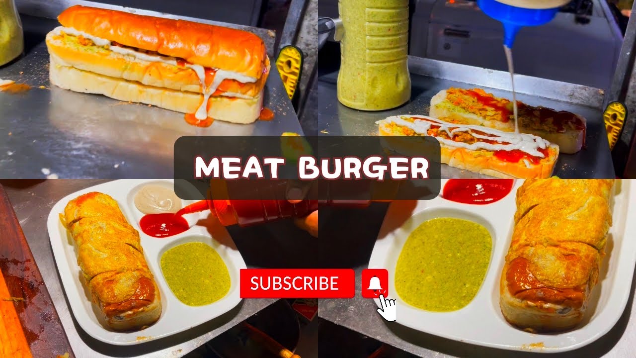 Meat Burger l Making Recipe l WahCantt | Delicious Food - YouTube