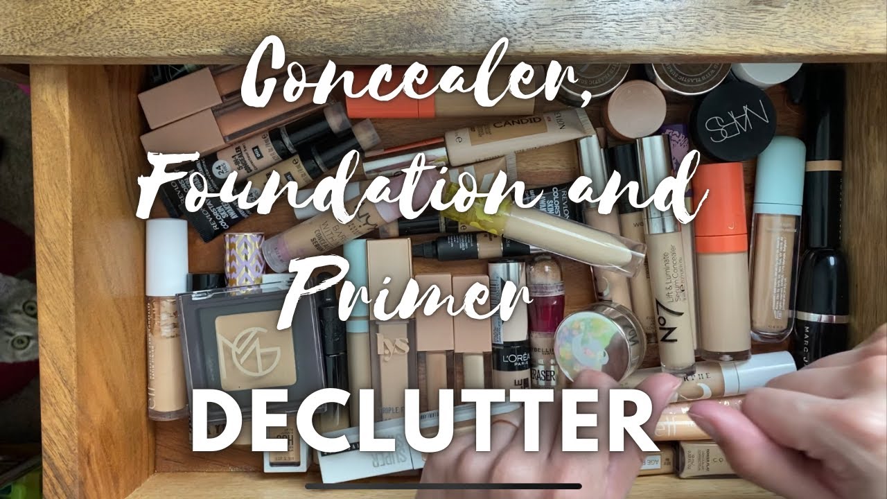 Concealer, Foundation & Primer Overhead Declutter - YouTube