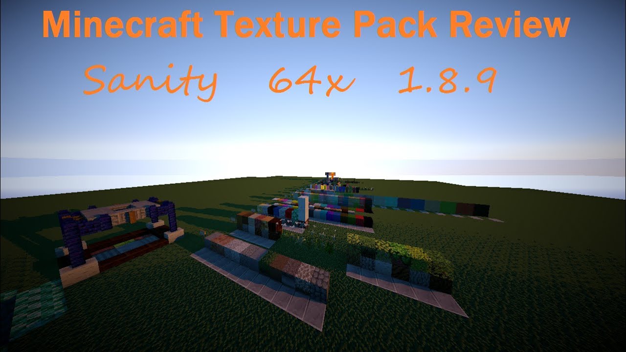 Minecraft Texture Pack Review l Sanity 64x 1.8.9 - YouTube