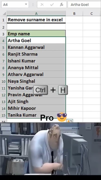 Remove surname in excel 💯 #exceltutorial #exceltips #exceltricks #spreadsheets - YouTube