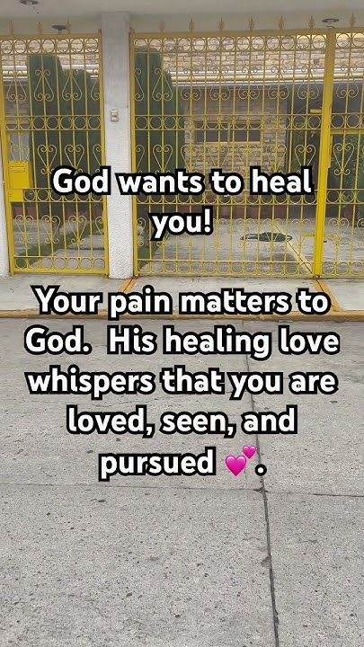 God wants to heal you! - YouTube