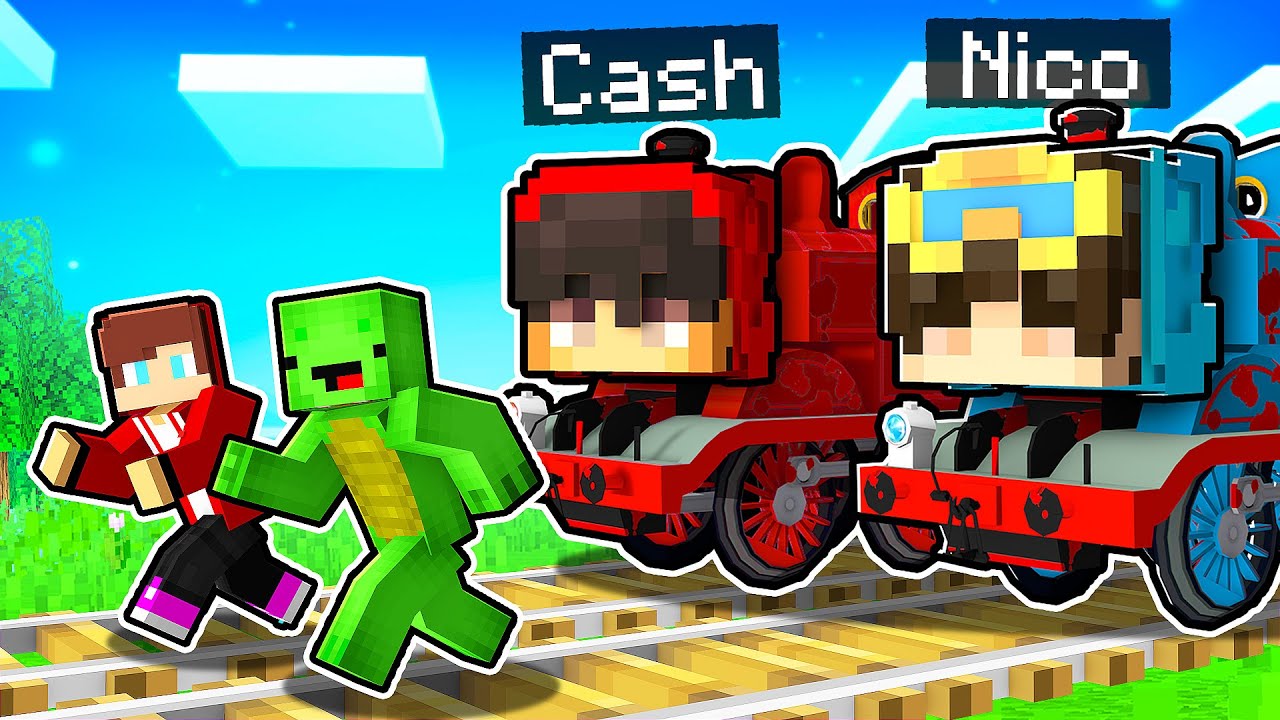 NICO AND CASH THE TRAINS VS SECURITY HOUSE IN MINECRAFT - YouTube