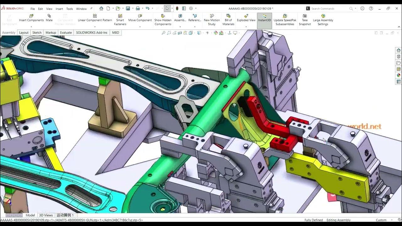 welded frame fixture-industrial 3D model : machine-world.net P396 - YouTube