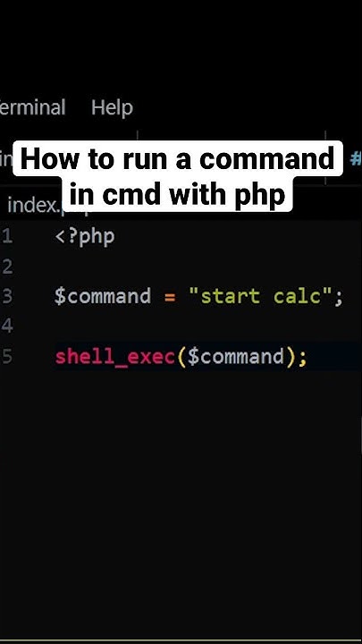 Run a cmd command in php #Shorts #Short #code #coding - YouTube