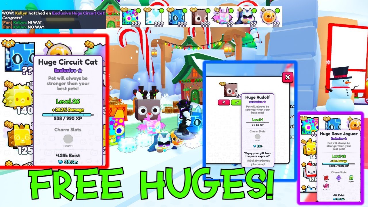 How to get huges for free and fast in pet simulator 99 - YouTube