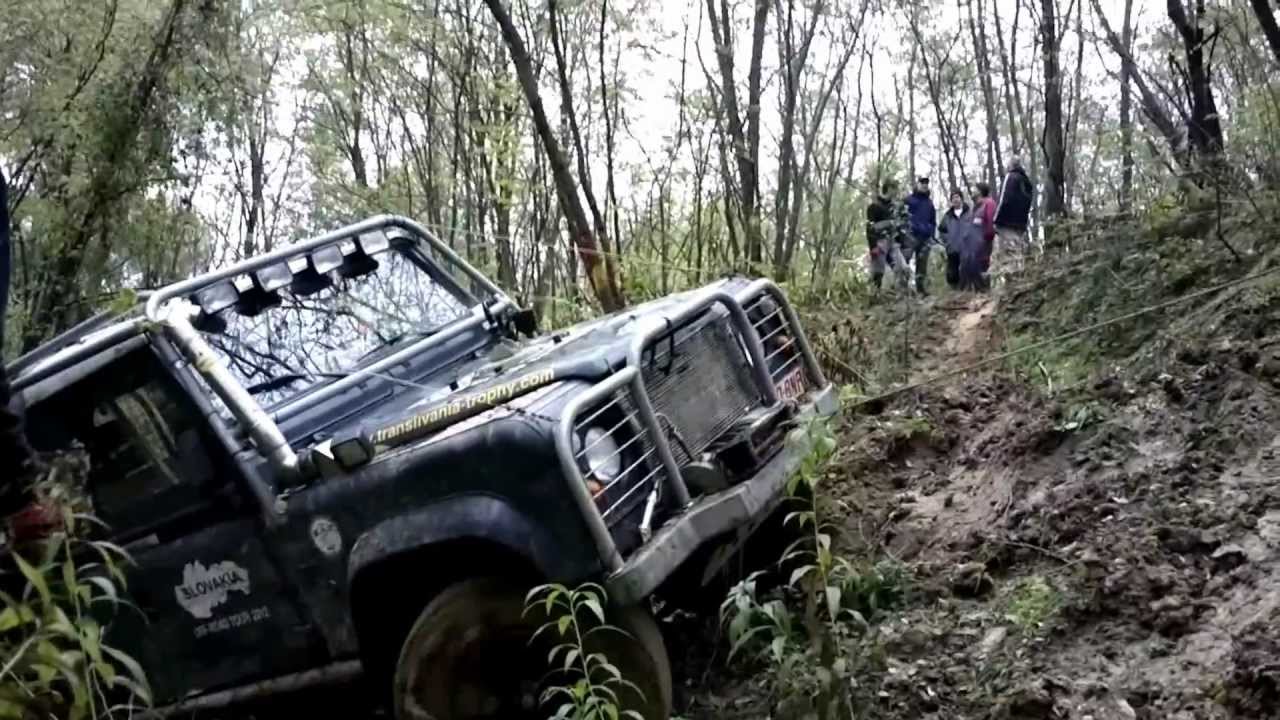 Defender with PTO-winch - YouTube