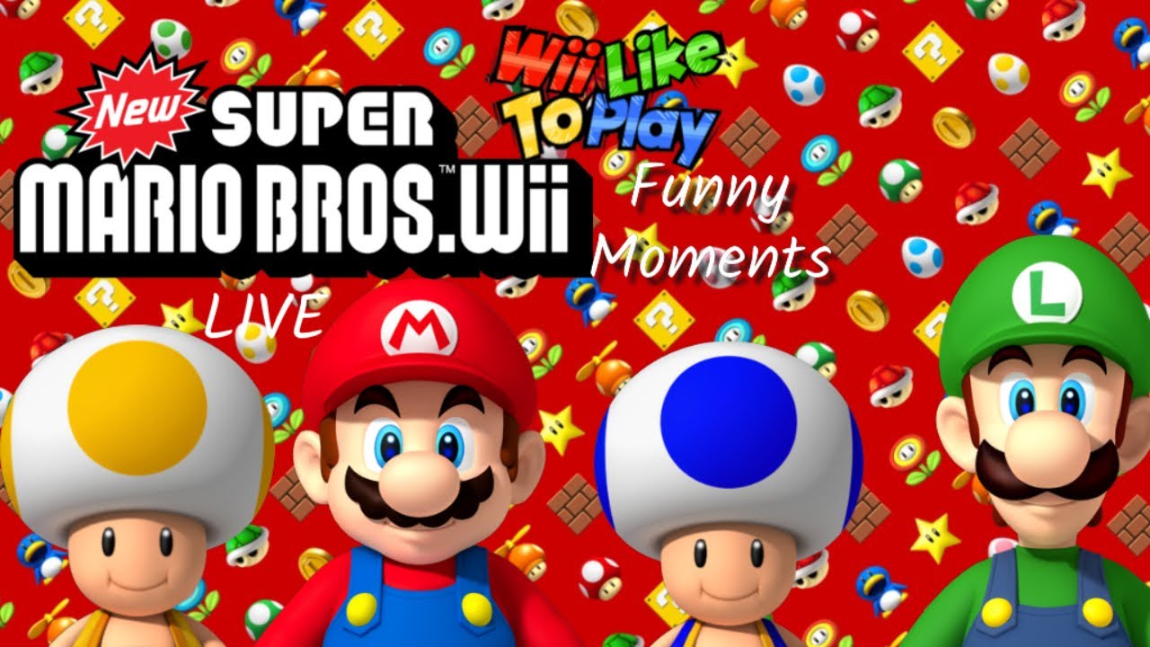 WiiLikeToPlay - New Super Mario Bros. Wii Livestream Funny Moments ...