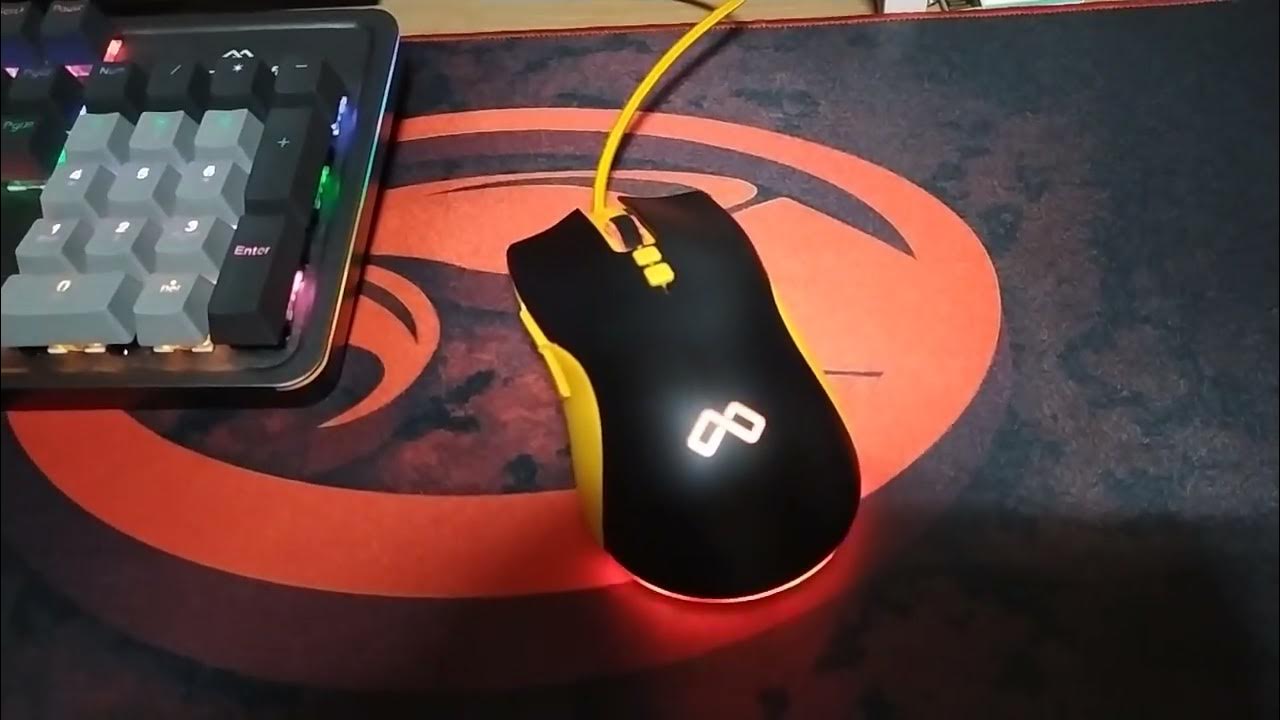 맥스틸 VOLT G2 광축 게이밍 마우스 (머스타드) - DPI 단계 변경 및 LED 모드 변경 - YouTube