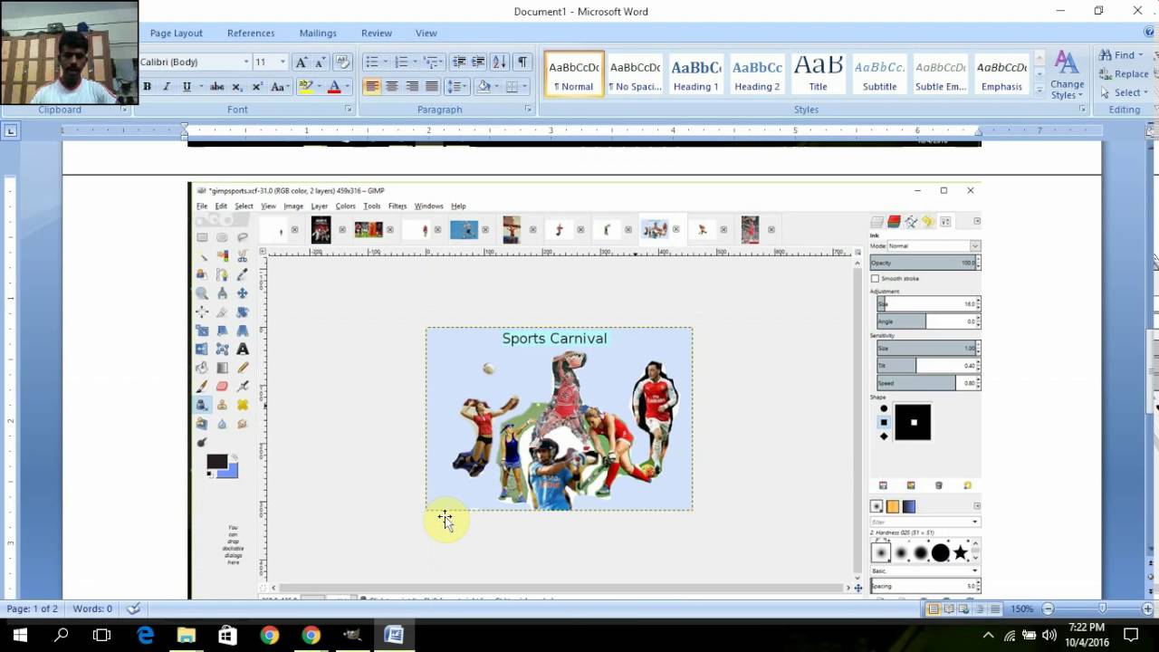 sports poster using Gimp - YouTube