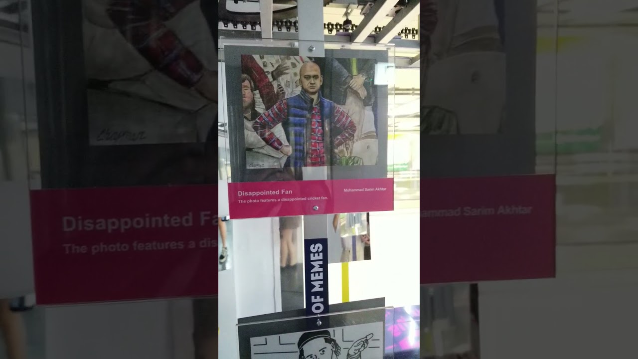 Meme museum Disappointed Cricket fan Muhammad Sarim Akhtar - YouTube