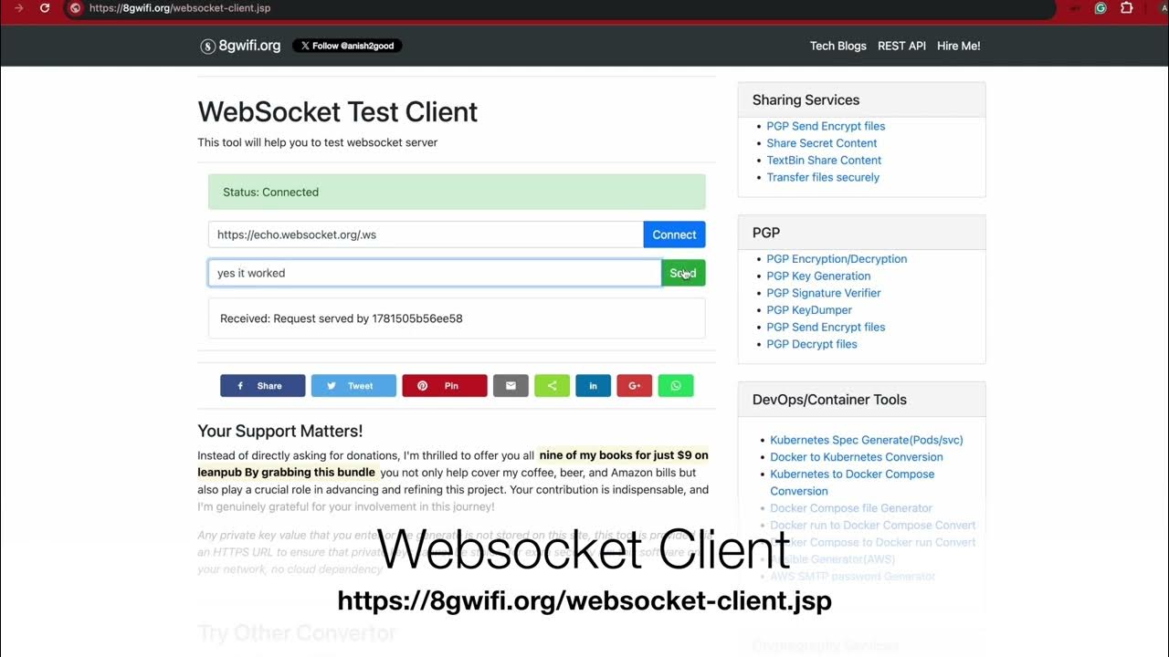 online websocket tester client - YouTube