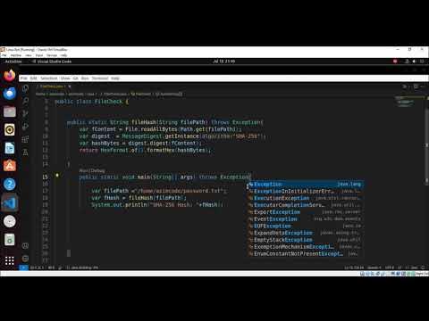 File Hash SHA 256 in Java - YouTube