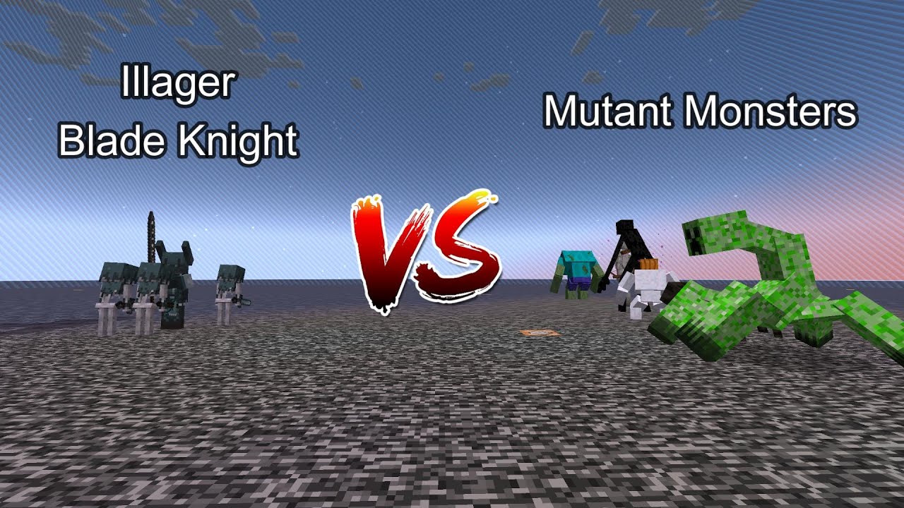 Illager Blade Knight vs Mutant Monsters Minecraft Mob Battle - YouTube