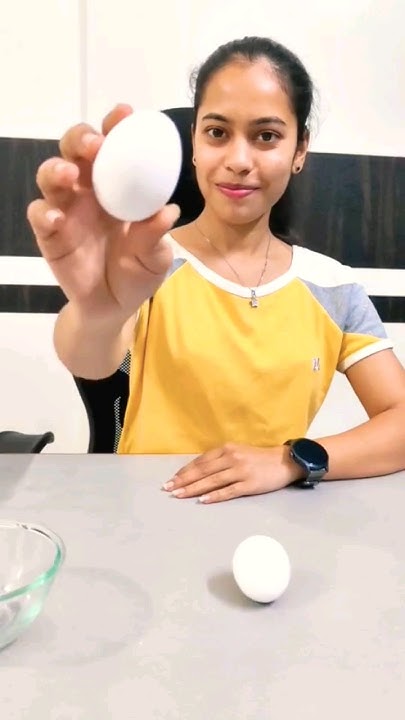 Raw & Boiled Egg Spin !! Egg Science Experiment #shorts #ytshorts # ...