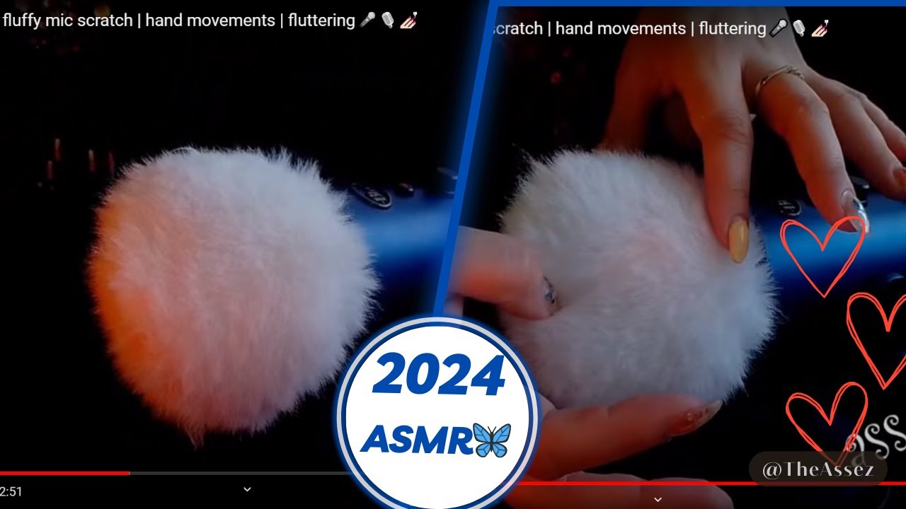 ASMR All Day Long | asmr fluffy mic scratch | hand movements ...