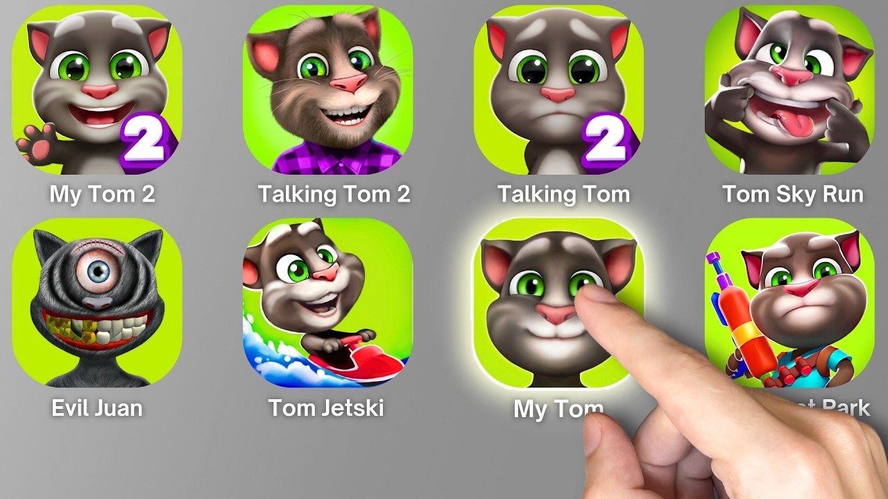 Talking Tom,Talking Tom Gold Run,My Talking Tom,Tom Jetski,Evil Juan ...