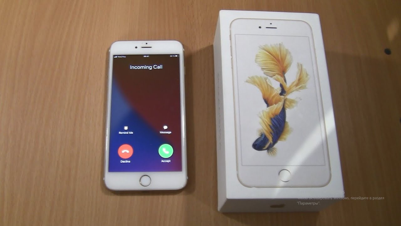 Iphone 6s plus Gold with box incoming call - YouTube