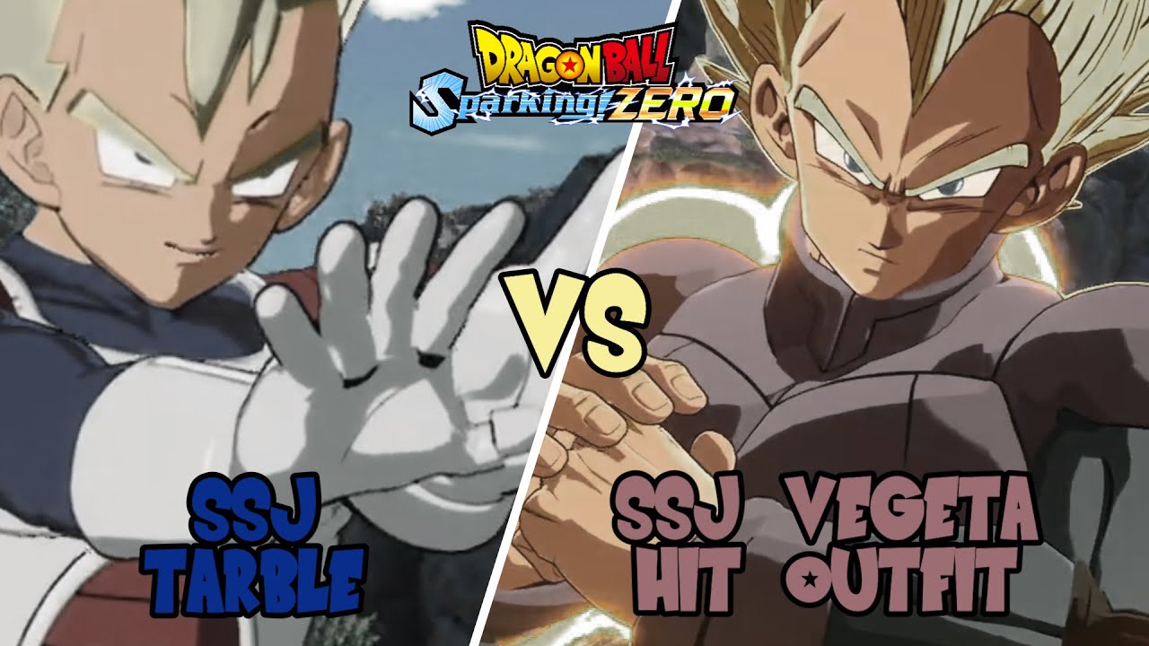 DB Sparking Zero | SSJ Vegeta (Hit Outfit) Vs Tarble (SSJ) - YouTube