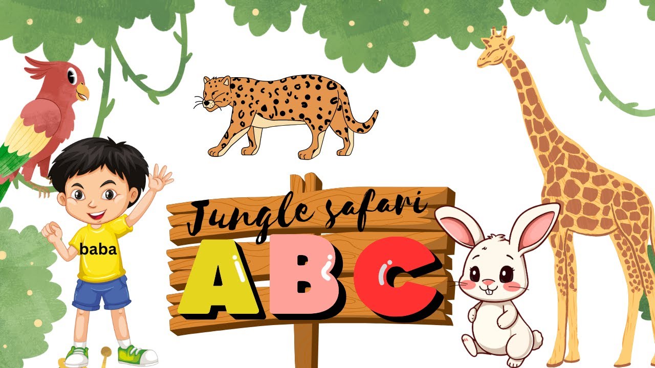ABC Jungle Safari Song 🐘🦁 | Learn Alphabet with Animals for Kids - YouTube