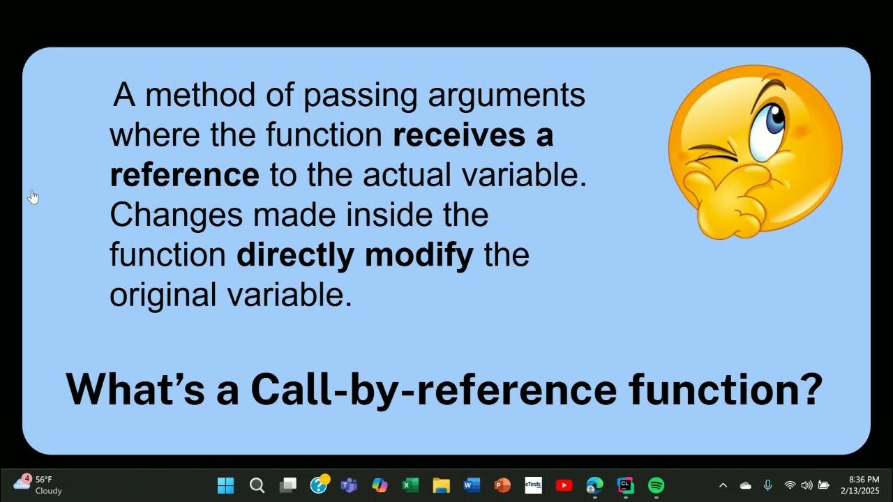 Pass by value functions vs call by reference functions cs 002 - YouTube