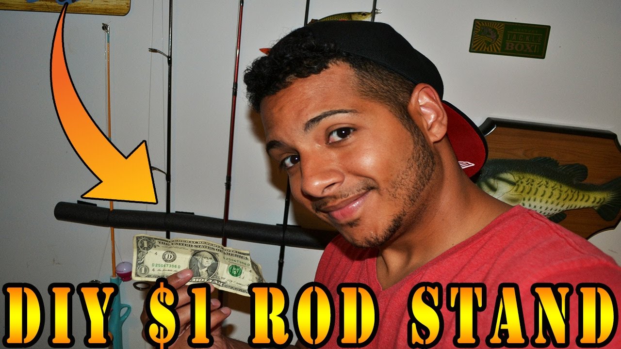 How to Make A Fishing Rod Stand - YouTube
