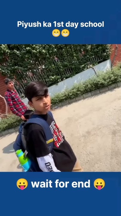 Piyush ka 1st day school 😁 sourav joshi vlogs #shorts #souravjoshivlogs - YouTube