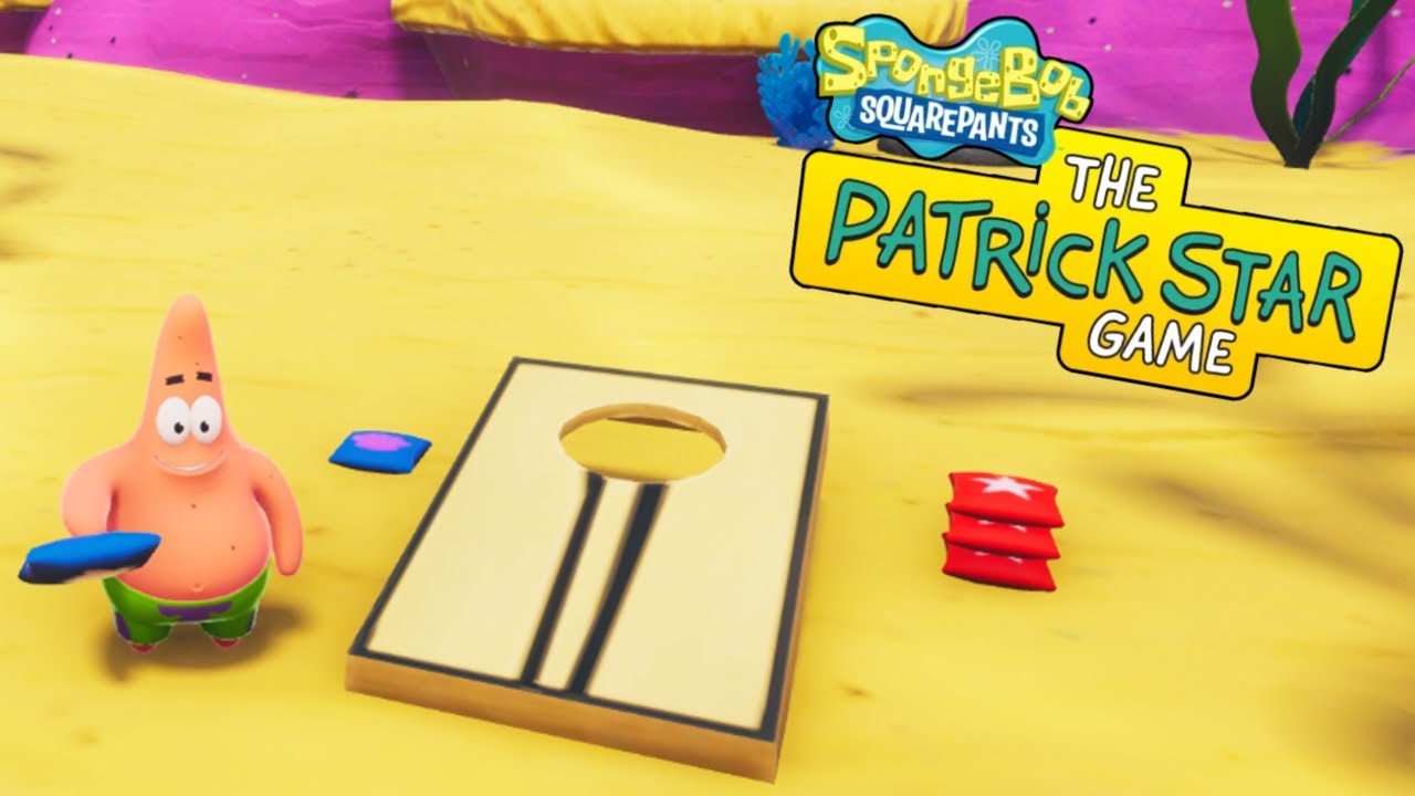 Score a 3 point shot in cornhole | The Patrick Star Game - YouTube