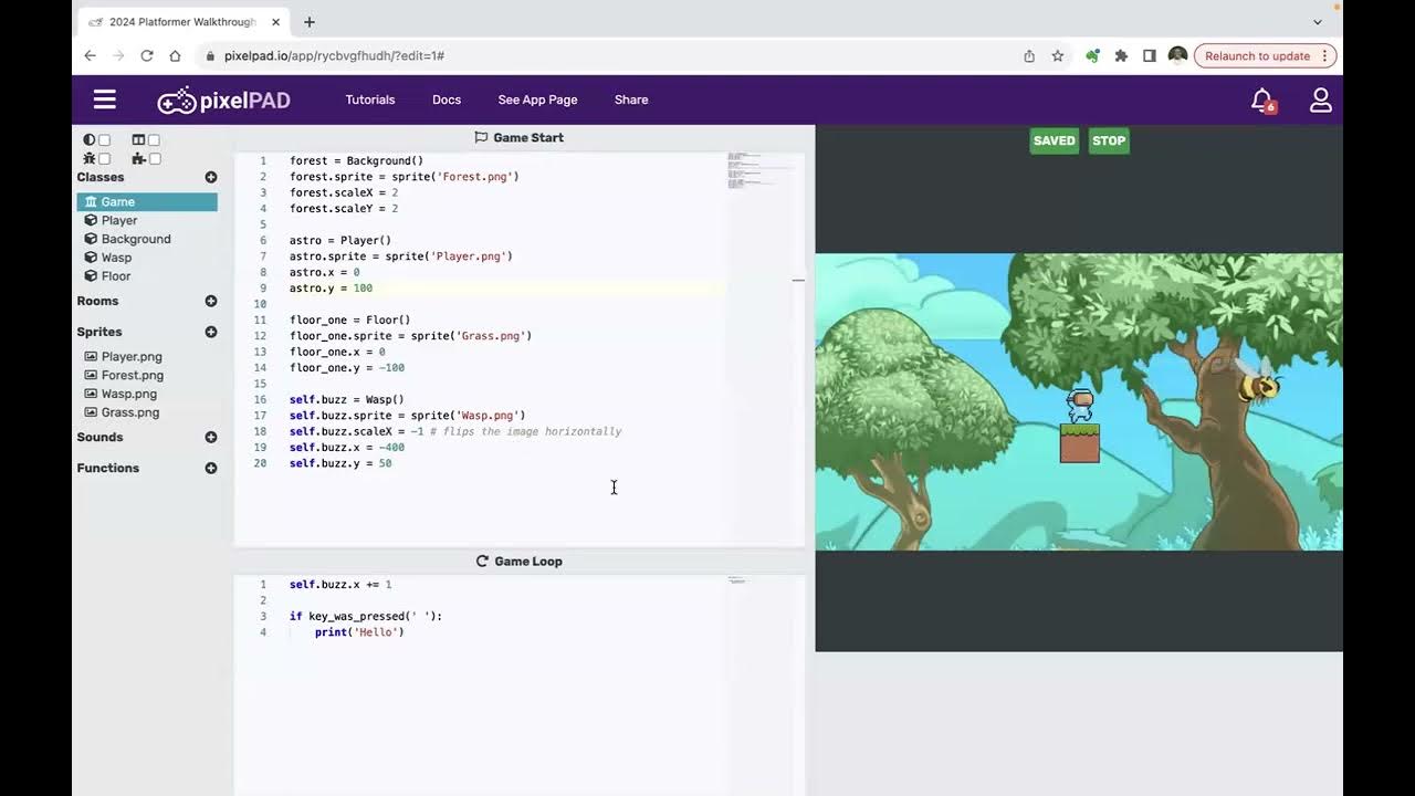 04 Pixelpad Platformer - Collisions and Jumping - YouTube