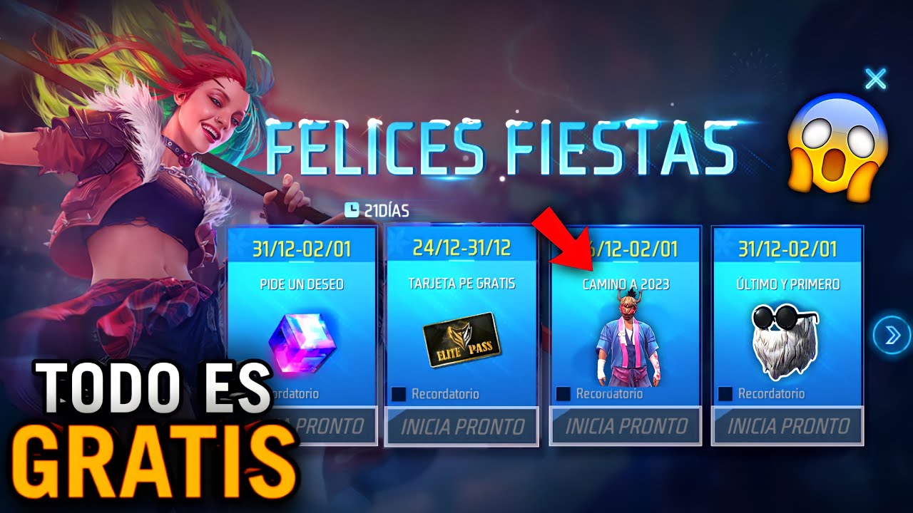 😲TODO ESTO LLEGA GRATIS en el EVENTO FELICES FIESTAS de FREE FIRE ...