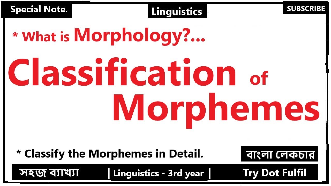 Morpheme | Morphology in Bangla | Classification of Morphemes | Try Dot ...