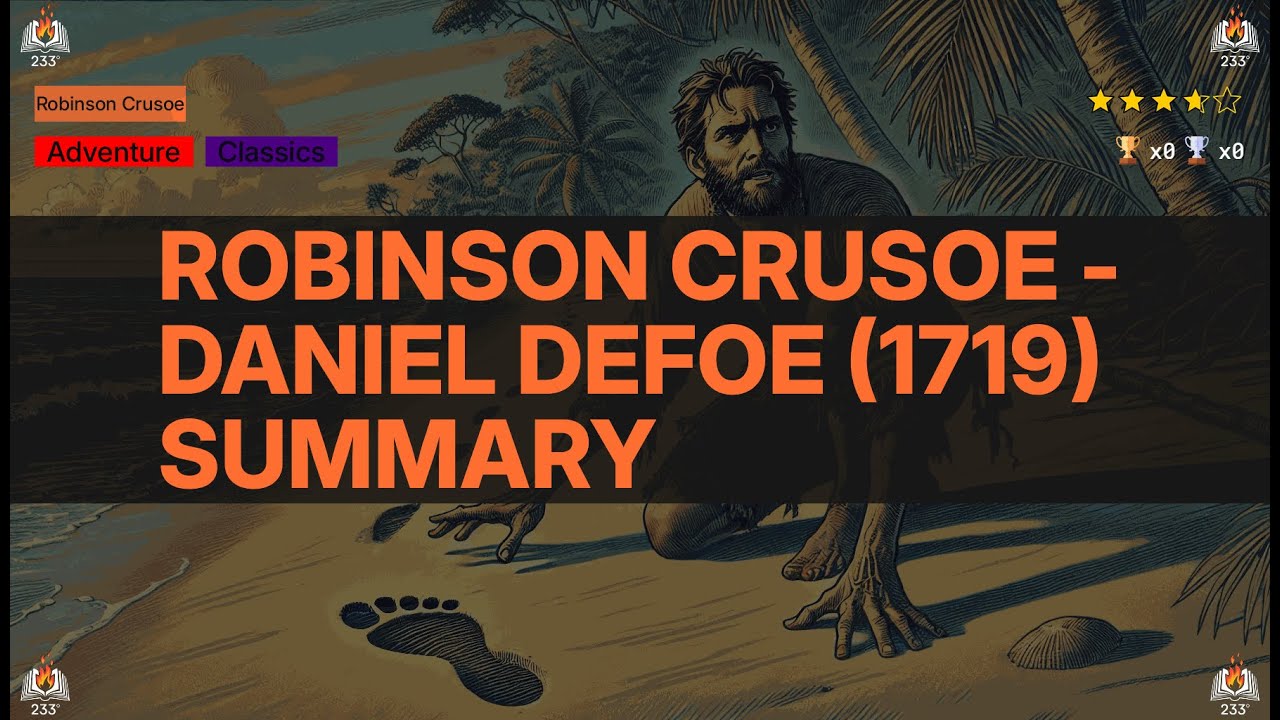 Robinson Crusoe - Daniel Defoe (1719) Summary (Robinson Crusoe - 1 ...