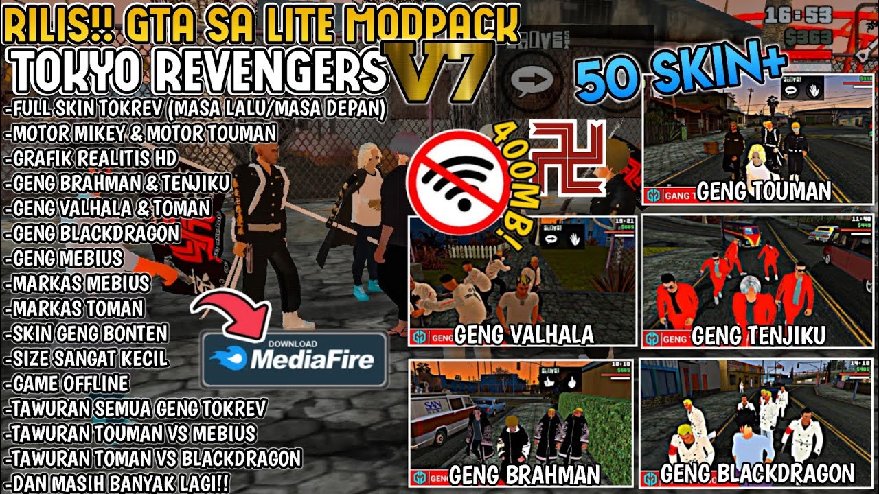 SPESIAL 10K SUBSCRIBER!! Gta Sa Lite Mod Tokyo Revengers V.7 Season 2 ...