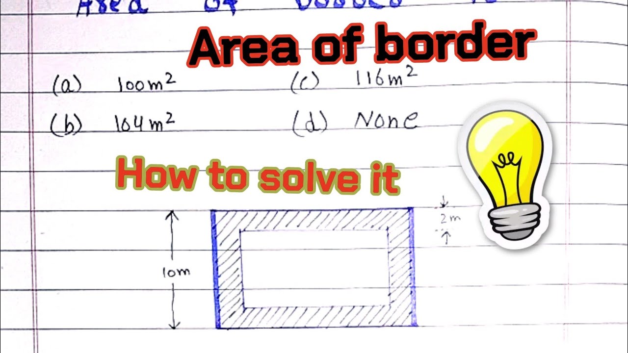 Area | Area of border | rectangle |mathwithahtesham - YouTube