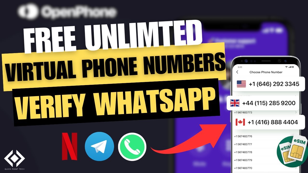 Unlimited Free Virtual Phone Numbers for WhatsApp, PayPal & Netflix ...