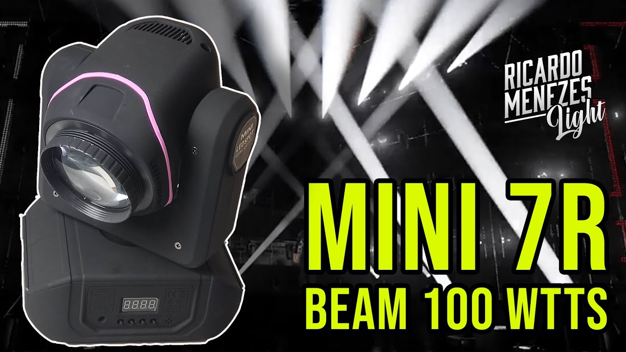 Mini Moving 7R o Beam de 100 wtts !! Incrível !! - YouTube