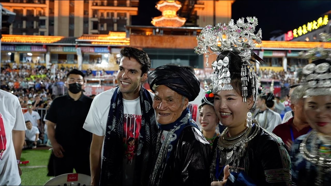Former Brazilian football star Kaka visits China's Village Super League ...